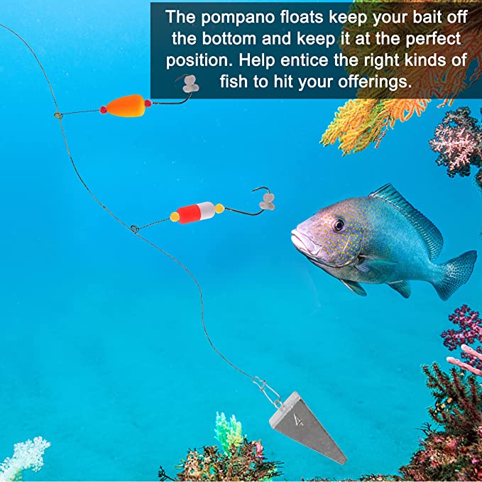 white glow bullet floater pompano rig | Benjamin's Beach Wheels